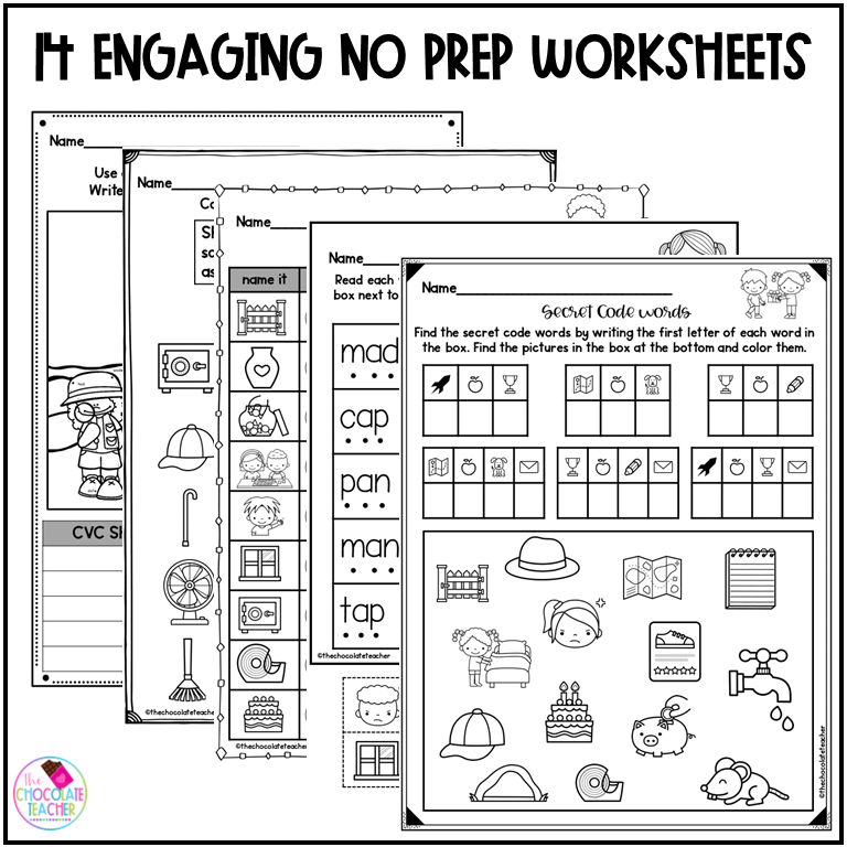 CVCE CVC Words with Long and Short A Vowels - Phonics Worksheets | Made ...
