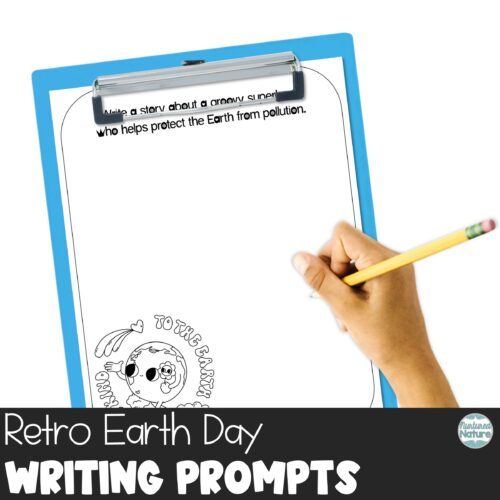 Editable Earth Day Writing Prompts - Groovy Retro Theme - No Prep April ...