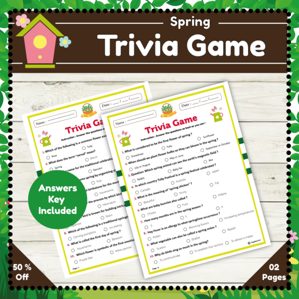 Spring Trivia Game for Kids : Test Your Knowledge of the Season | Made ...