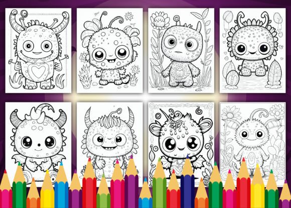 Adorable-Monster-Coloring-Pages | Made By Teachers