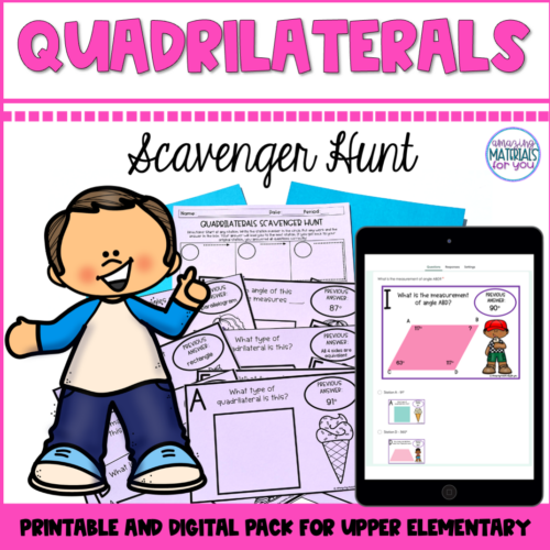 Quadrilaterals Scavenger Hunt | Made By Teachers