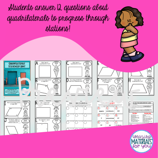 Quadrilaterals Scavenger Hunt - Made By Teachers