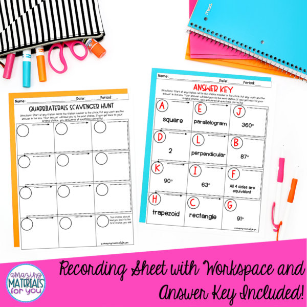 Quadrilaterals Scavenger Hunt | Made By Teachers