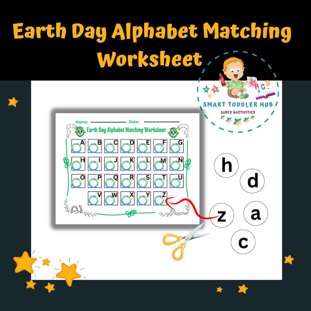 Earth Day Alphabet Matching Activity ( Perfect For Earth Day And Spring ...