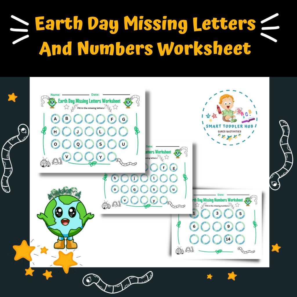 Missing Letters And Numbers Worksheet ( Perfect For Earth Day And ...
