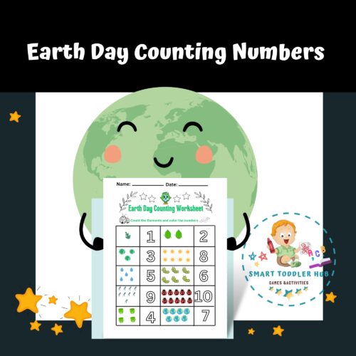 Earth Day Numbers Counting Worksheet ( Perfect For Spring And Earth Day ...