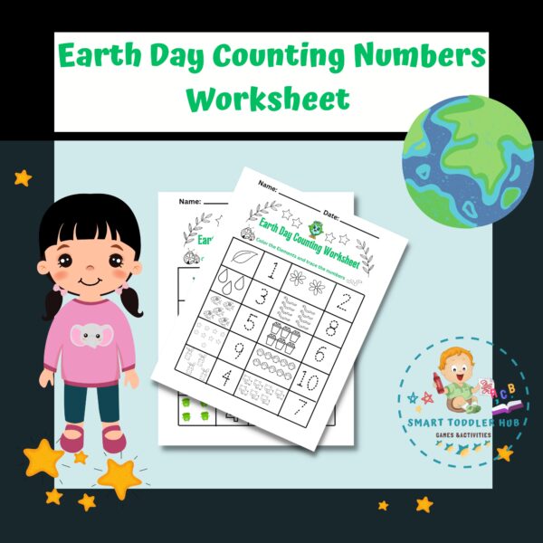 Earth Day Numbers Counting Worksheet ( Perfect For Spring And Earth Day ...
