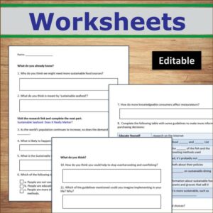 Sustainable Seafood | Video, Handout, and Worksheets | Made By Teachers