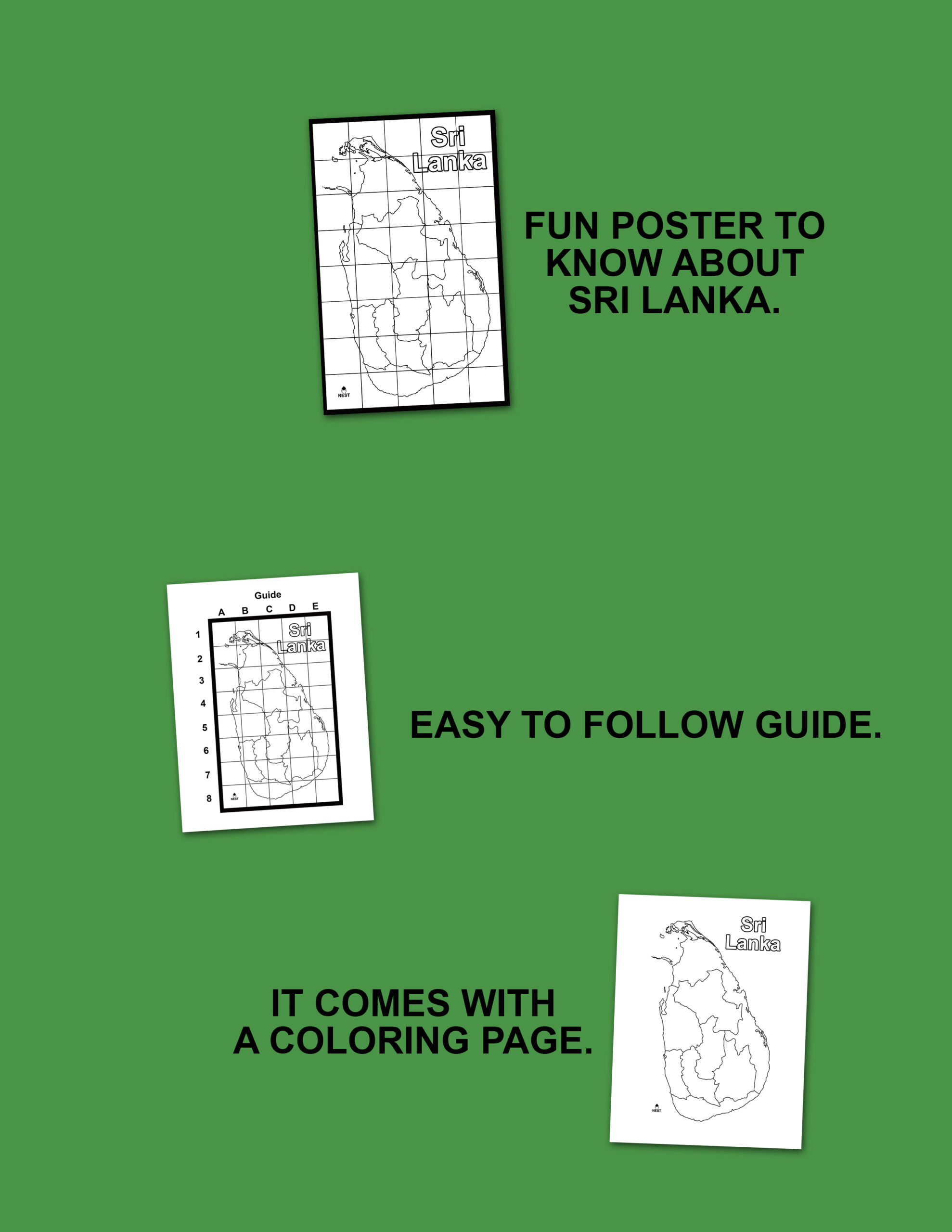 Sri Lanka Map Collaboration Poster | Made By Teachers
