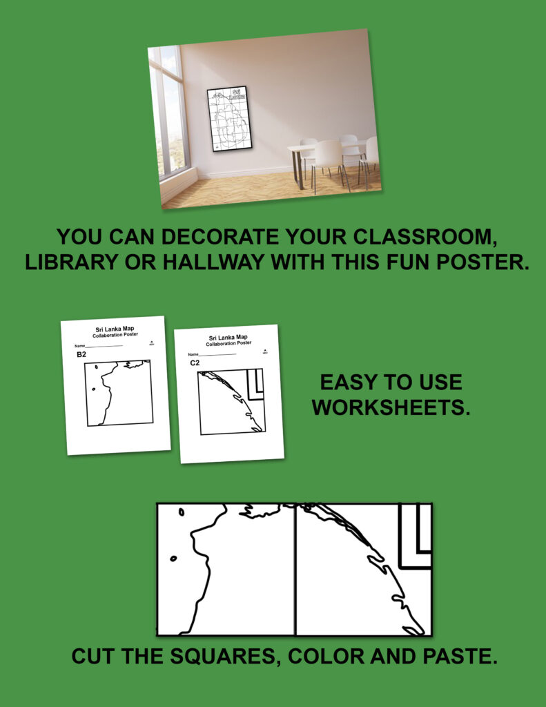 Sri Lanka Map Collaboration Poster | Made By Teachers