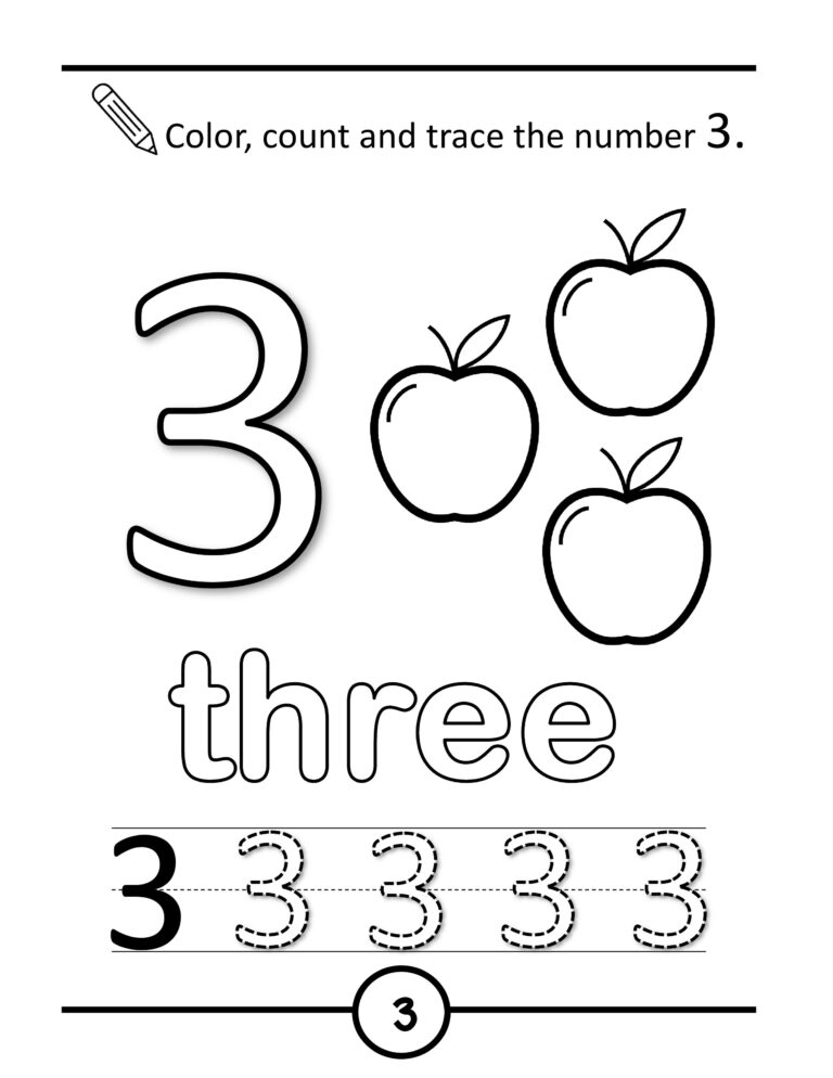 Color and trace the number | Made By Teachers