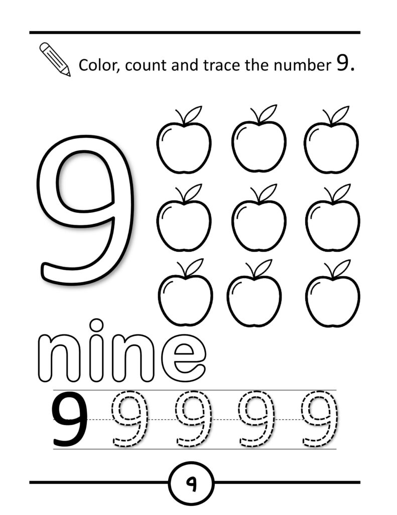 Color and trace the number | Made By Teachers