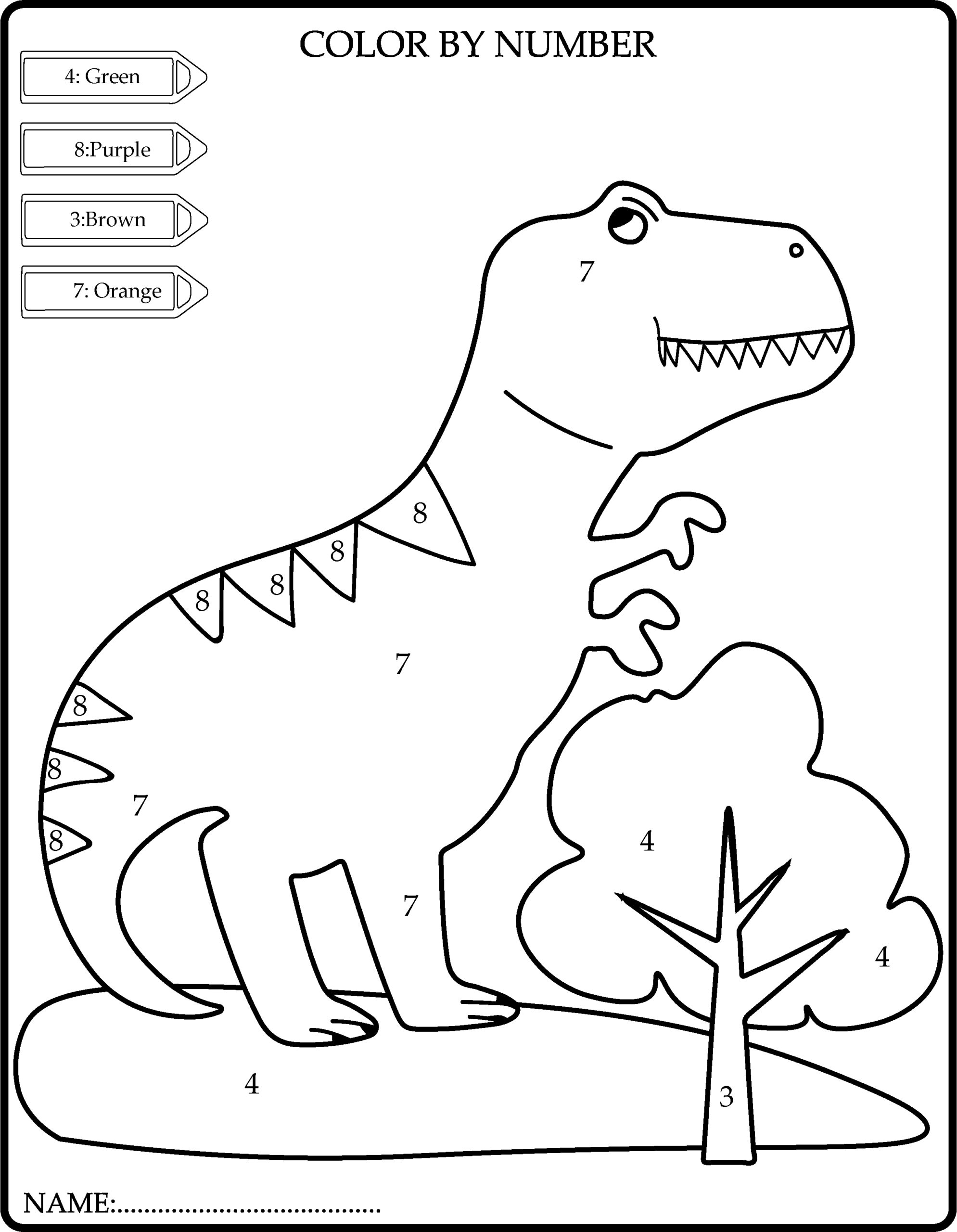 Discovering Dinosaurs: Coloring by Code for Kids | Made By Teachers