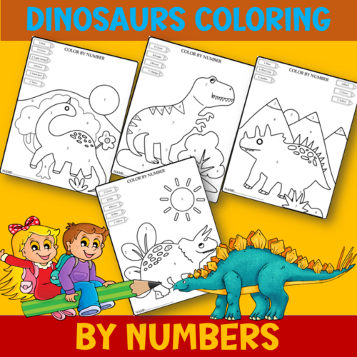 Discovering Dinosaurs: Coloring by Code for Kids | Made By Teachers