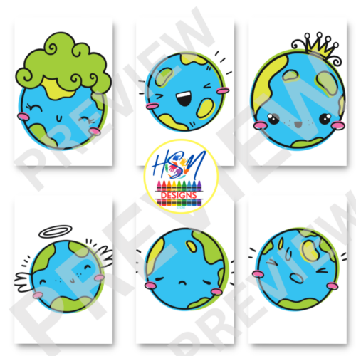 Earth Day Emojis, Emoticons, Facial Expressions, Emotions Clip Art ...