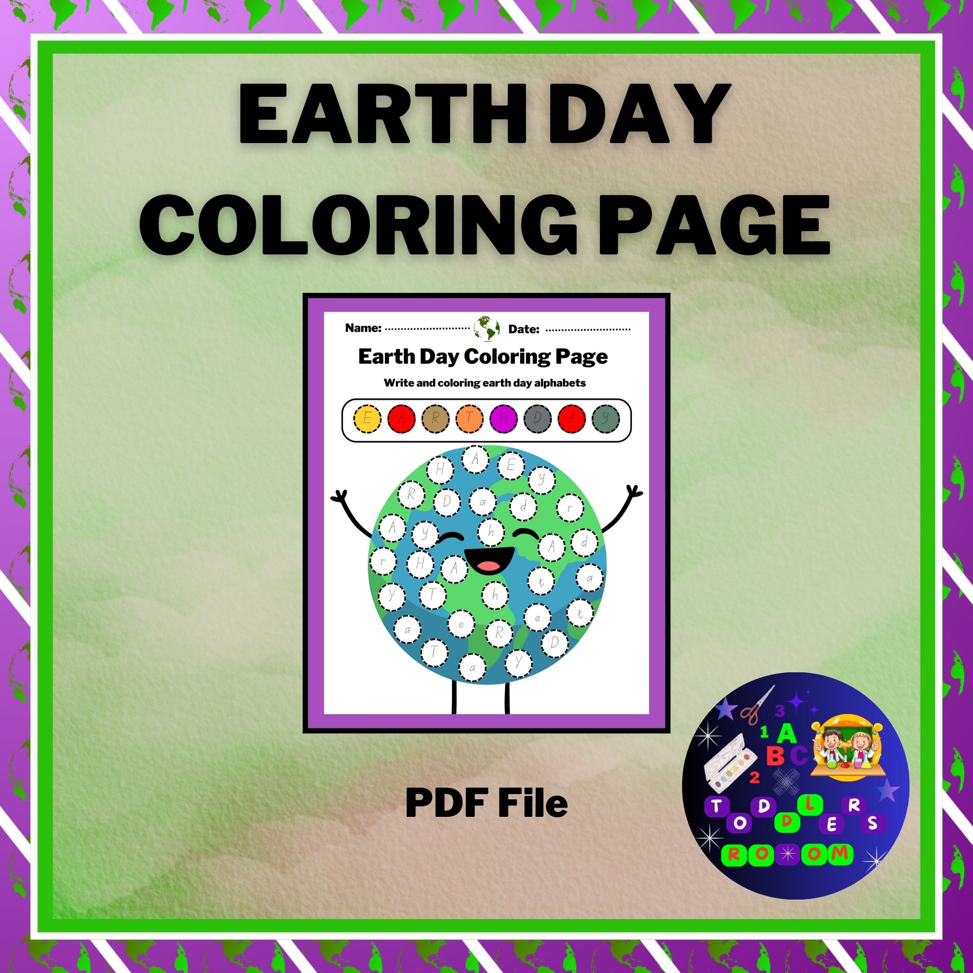 EARTH DAY Activities: Coloring, Writing, Patterns, Counting and ...