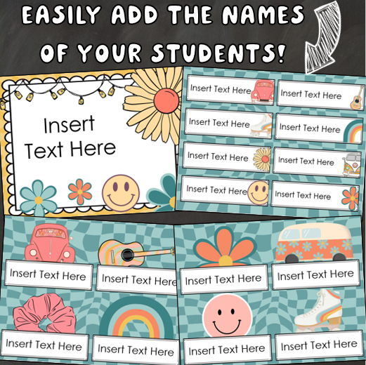 Happy Birthday Bulletin Board Display Posters Groovy Retro Vibes Theme ...