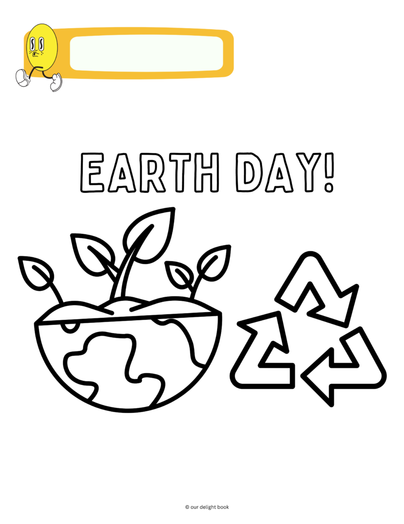 Coloring Earth day worksheets for toddlers | Made By Teachers