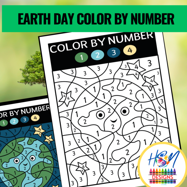 EARTH DAY COLOR BY NUMBER, Earth Day Activity Page - Made By Teachers