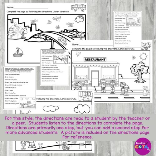May Following Directions & Listening Comprehension Skills Coloring ...