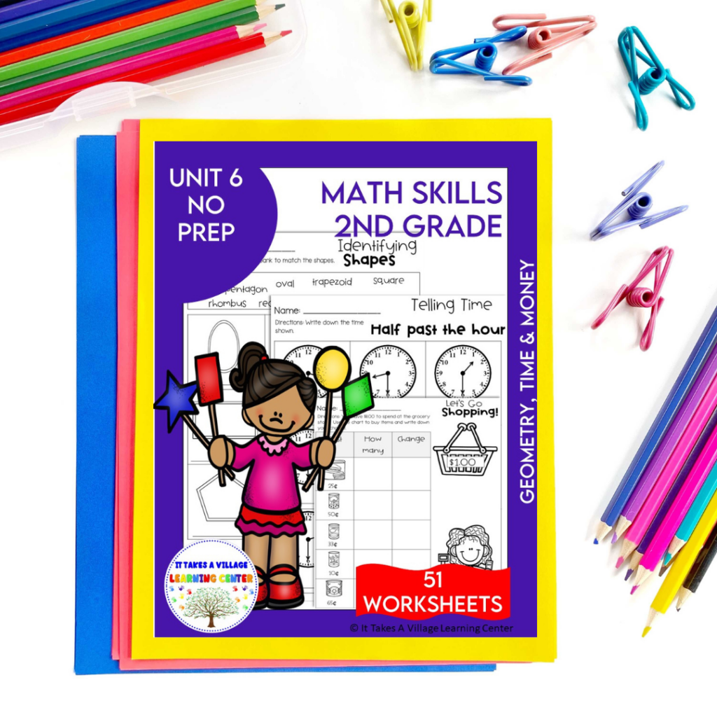 Geometry, Money & Telling Time Worksheets - Illustrative Math Unit 6 ...