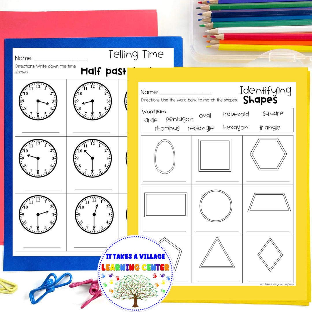 Geometry, Money & Telling Time Worksheets - Illustrative Math Unit 6 ...