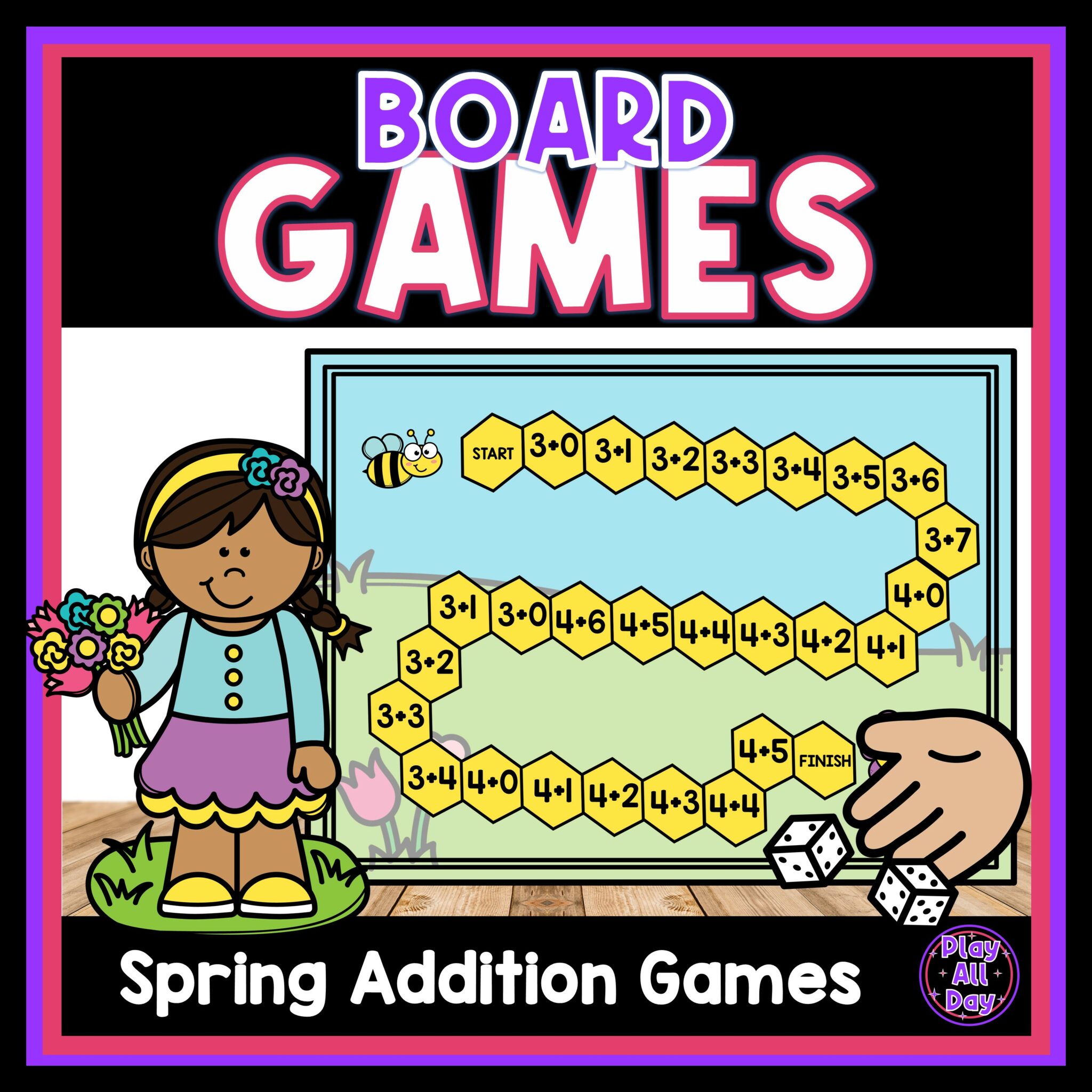 Spring Addition Board Games | Addition to 10 Activities | Made By Teachers