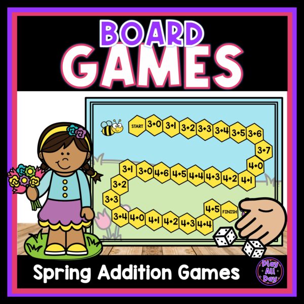 Spring Addition Board Games | Addition to 10 Activities | Made By Teachers
