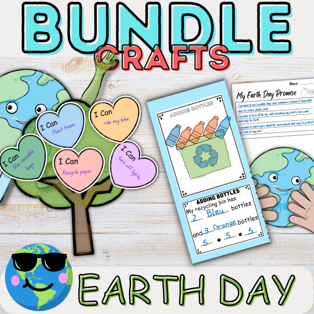 Earth Day Crafts Bundle-spring Math Craft Worksheets-Earth Day Craft ...
