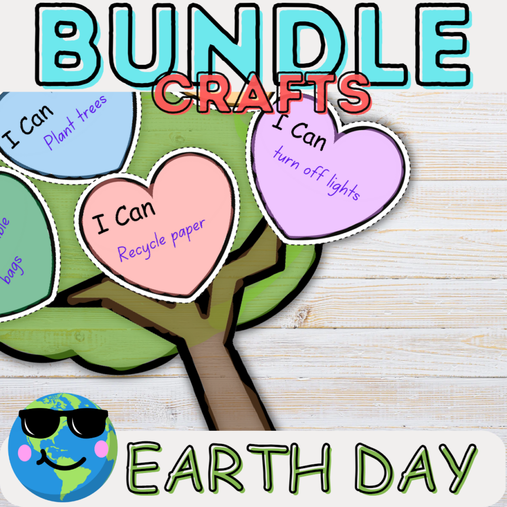Earth Day Crafts Bundle-spring Math Craft Worksheets-Earth Day Craft ...