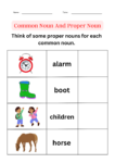 nouns, common nouns and proper nouns worksheets for grade 1, 2, 3 ...