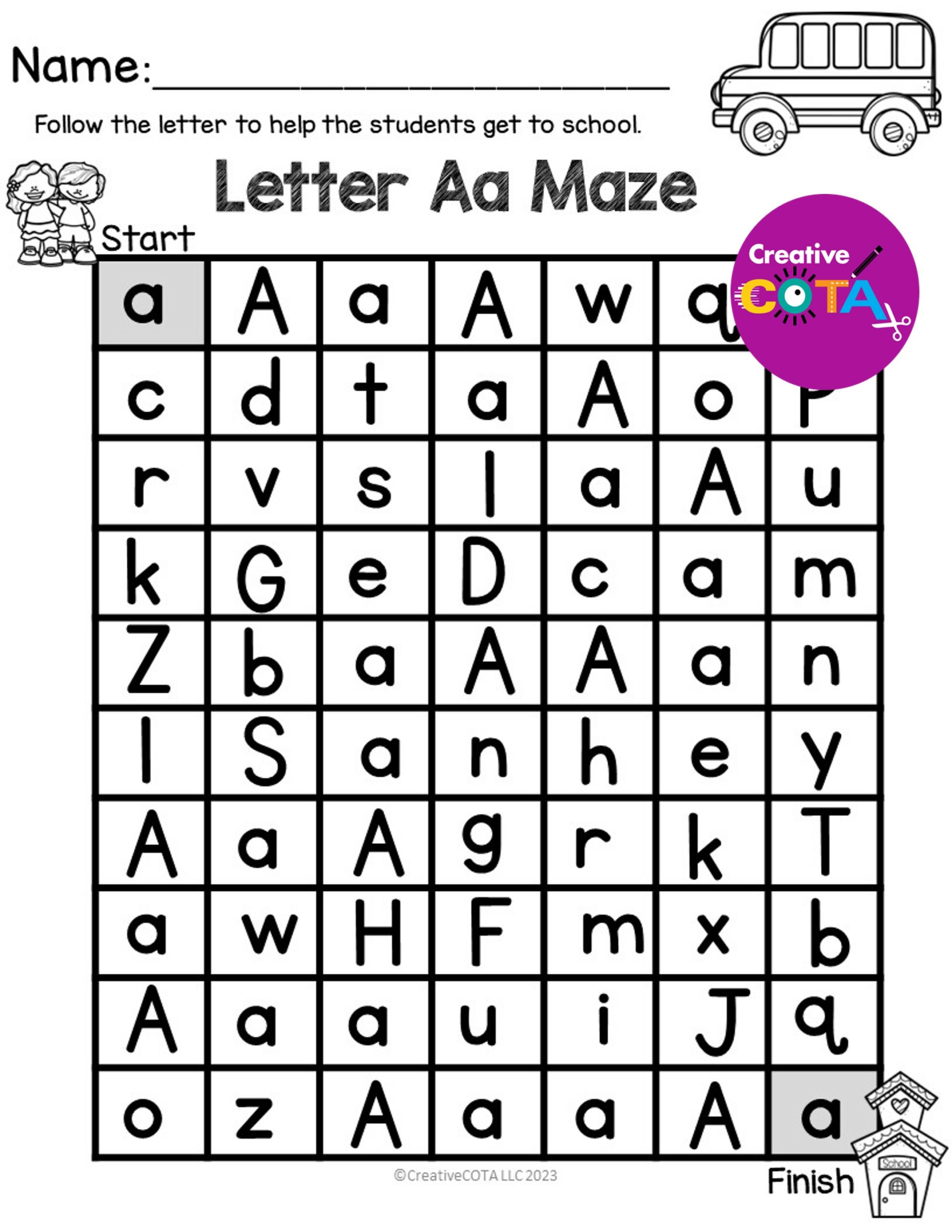ABC Letter Mazes | Made By Teachers