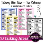 Accountable Talk Talking Stems, Desk Tags, and Peer Evaluation Rubric ...