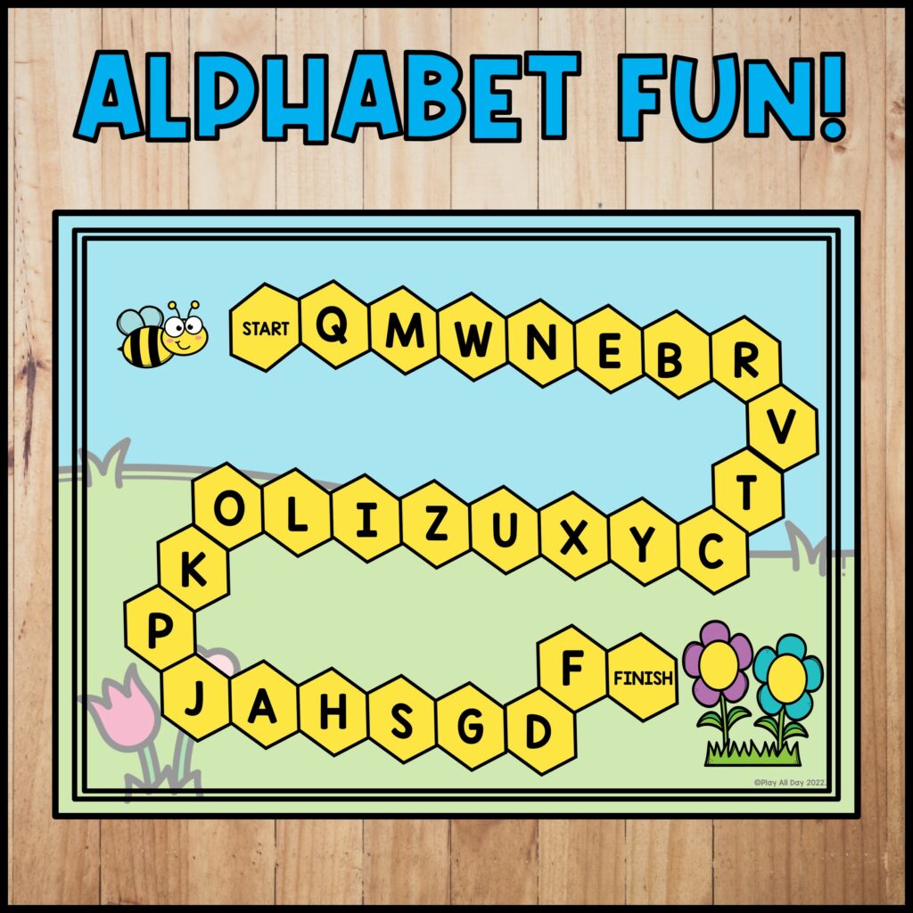 Spring Alphabet Board Games | Letter Recognition and Initial Sounds ...