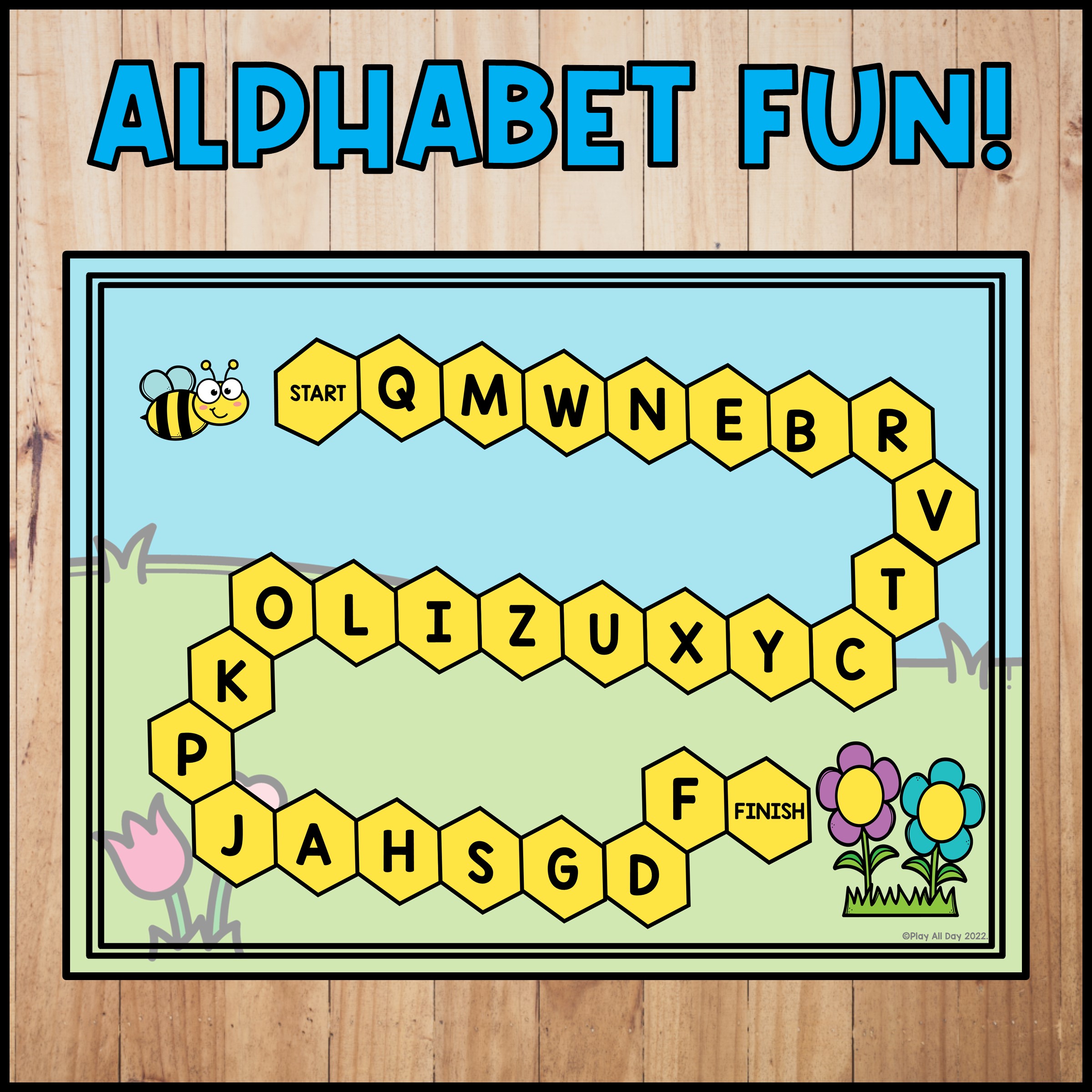 Spring Alphabet Board Games | Letter Recognition and Initial Sounds ...
