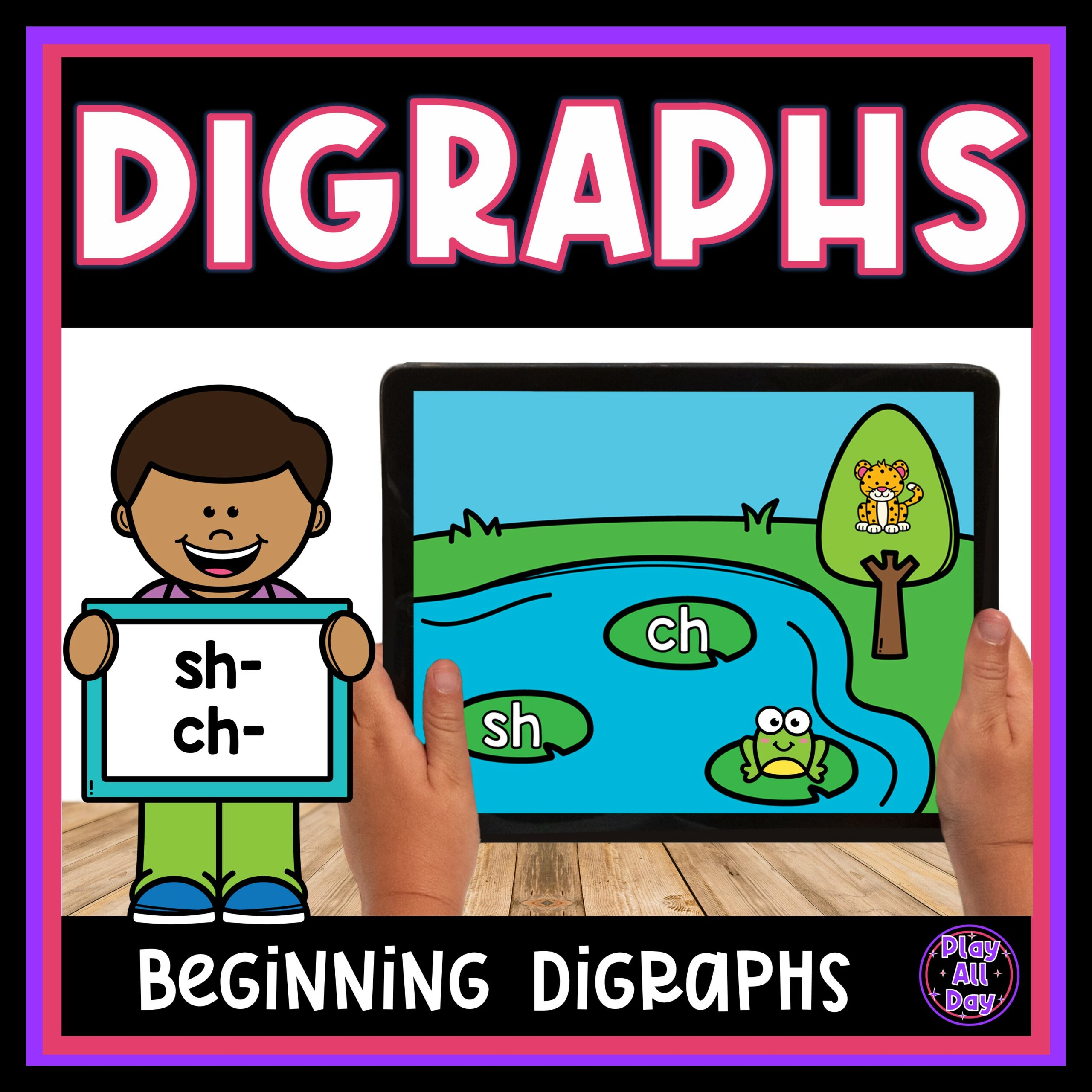 Spring Beginning Digraphs CH and SH | Digital Interactive Activities ...