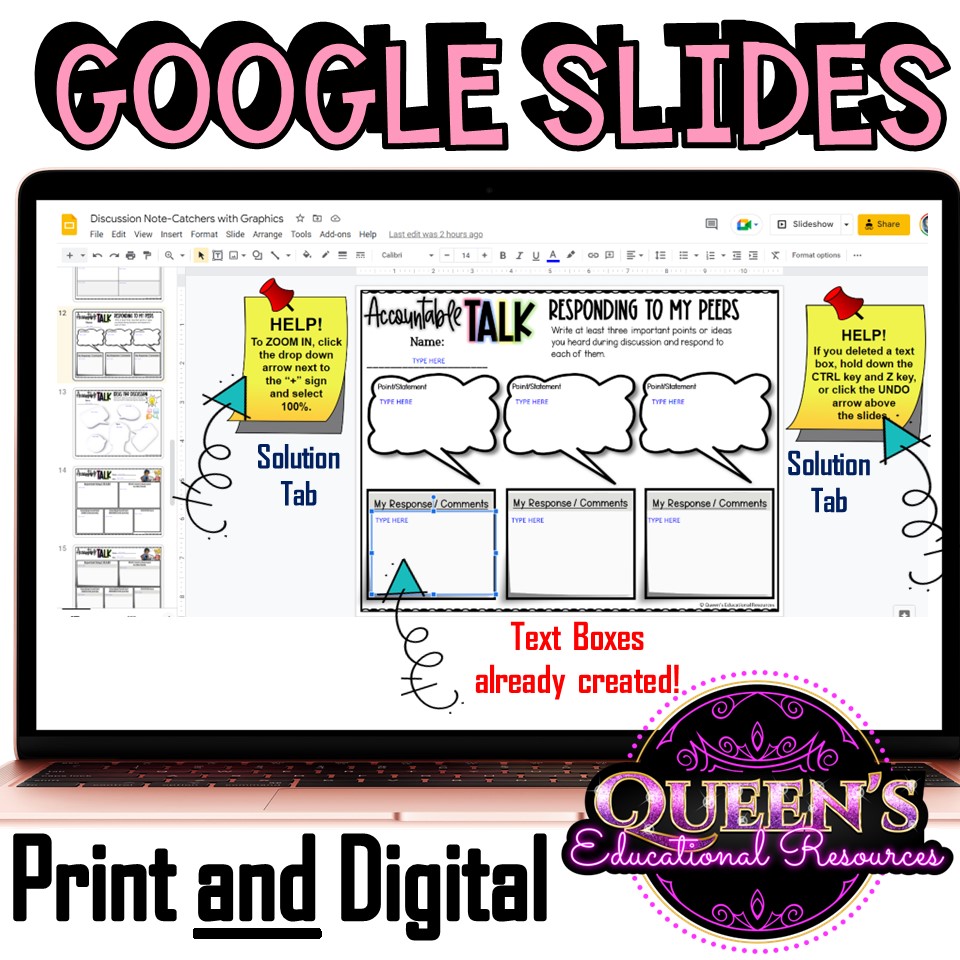 Accountable Talk Discussion Note-Catcher Worksheets | Made By Teachers