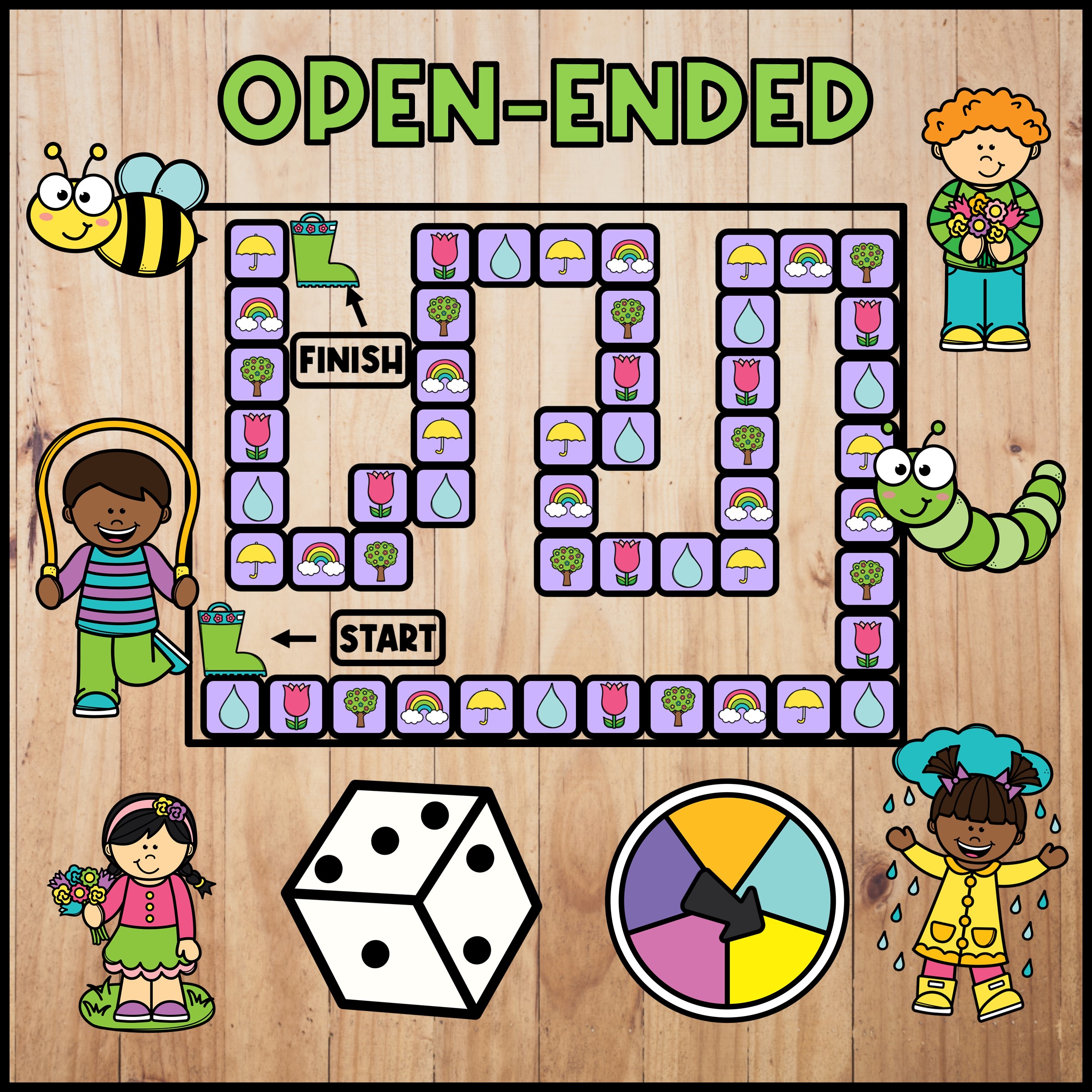 Spring Graphing | Collect and Graph Board Game | Sorting and Bar Graphs ...