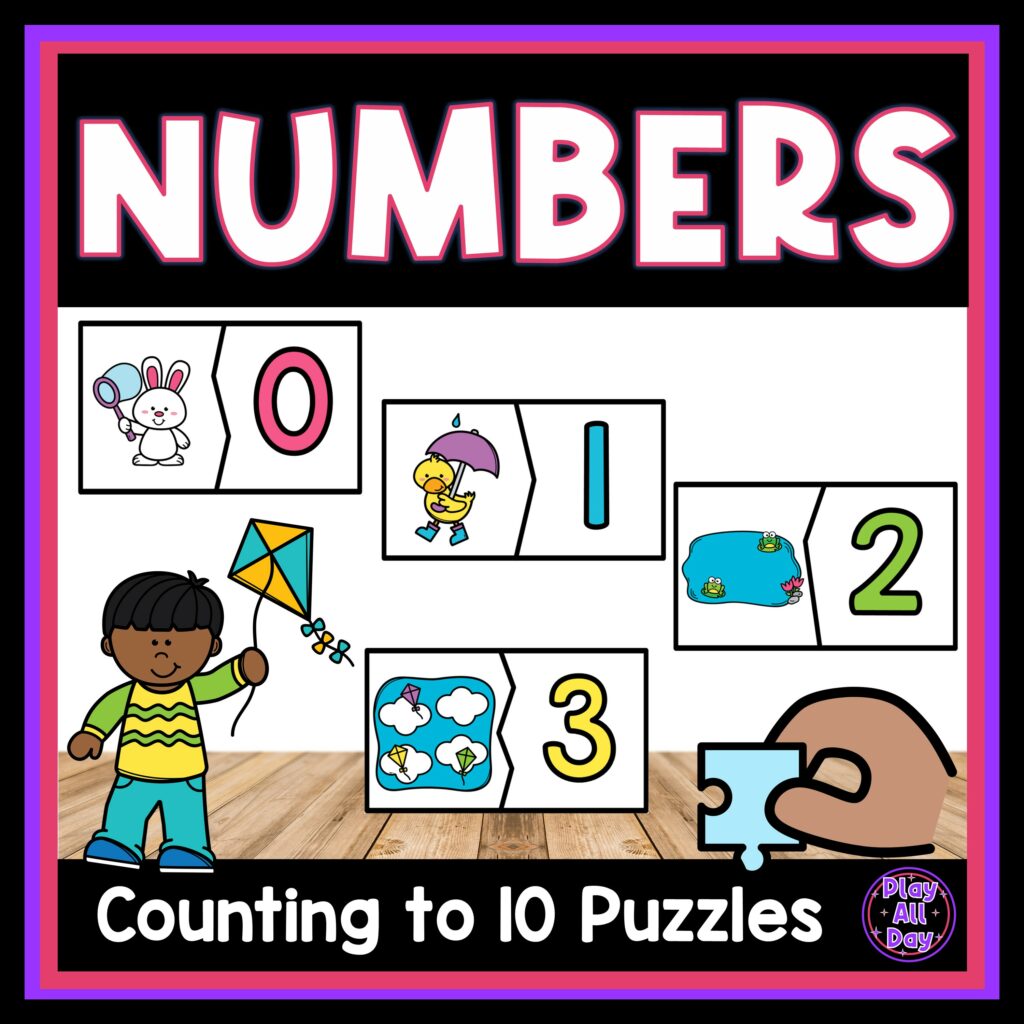 Spring Number Puzzles | Counting to 10 Matching Activities | Made By ...
