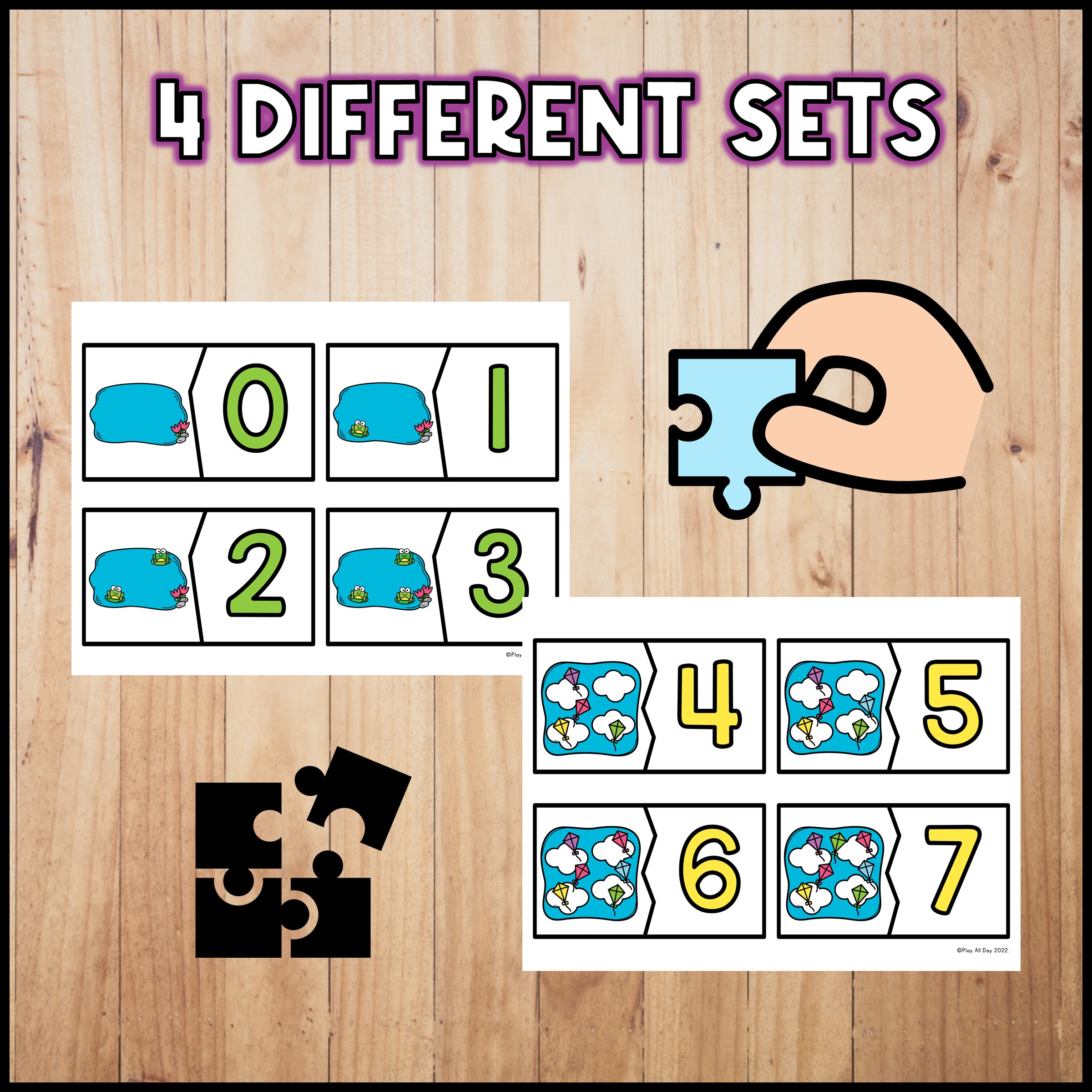 Spring Number Puzzles | Counting to 10 Matching Activities | Made By ...