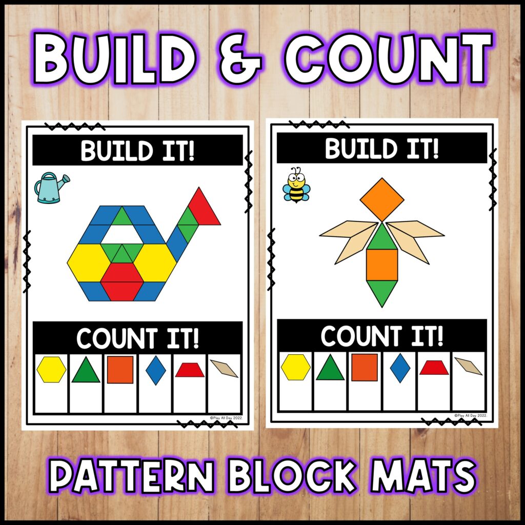 Spring Pattern Block Mats | 2D Shape Activity Mats | Made By Teachers