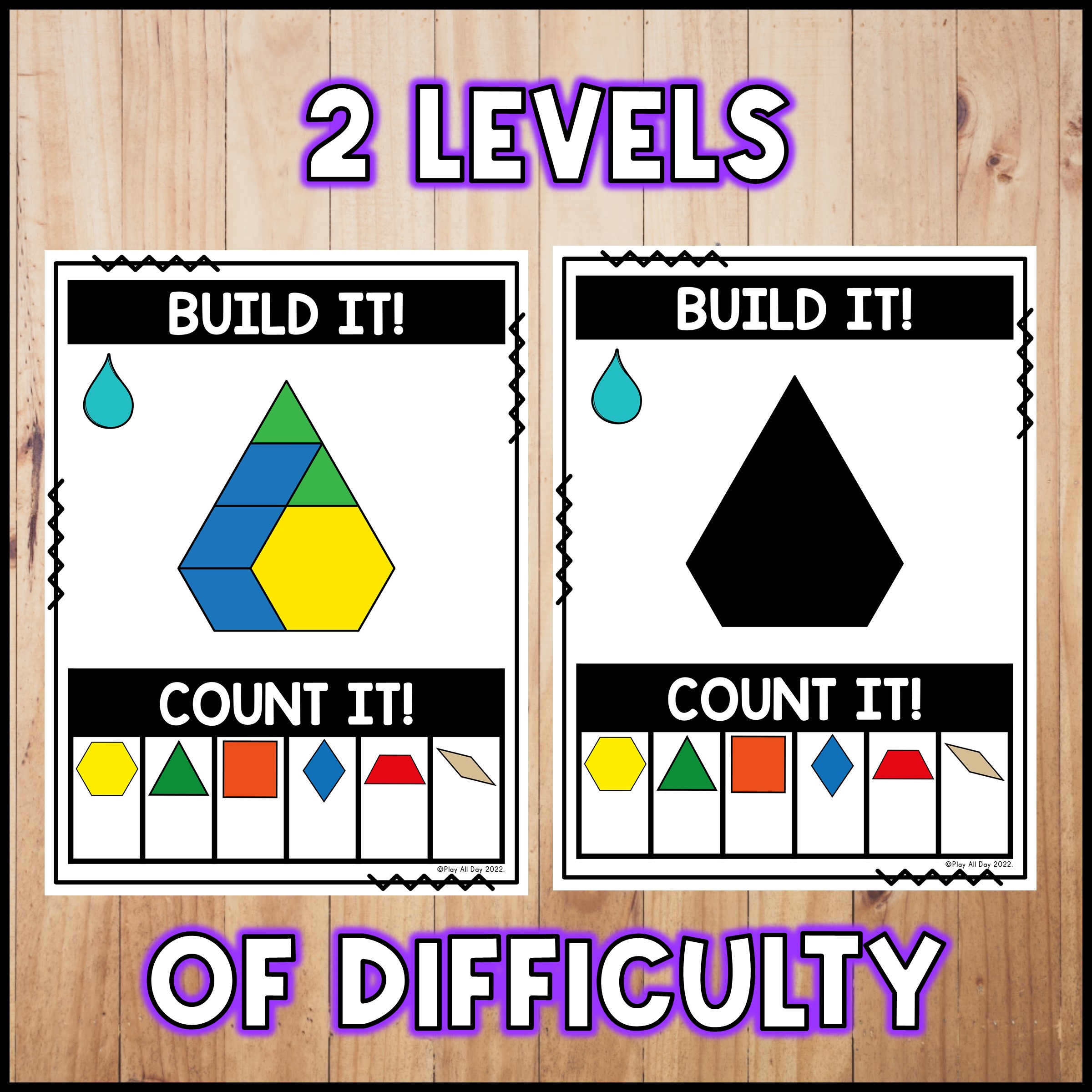 Spring Pattern Block Mats | 2D Shape Activity Mats | Made By Teachers