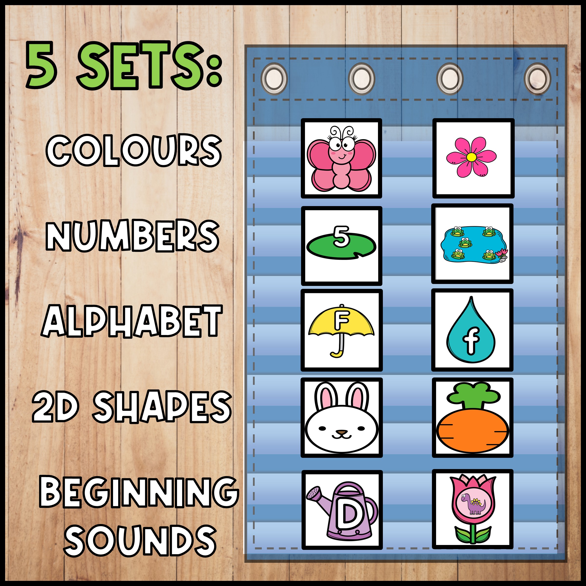 Spring Poem and Pocket Chart Activities | Matching Colors Shapes ...