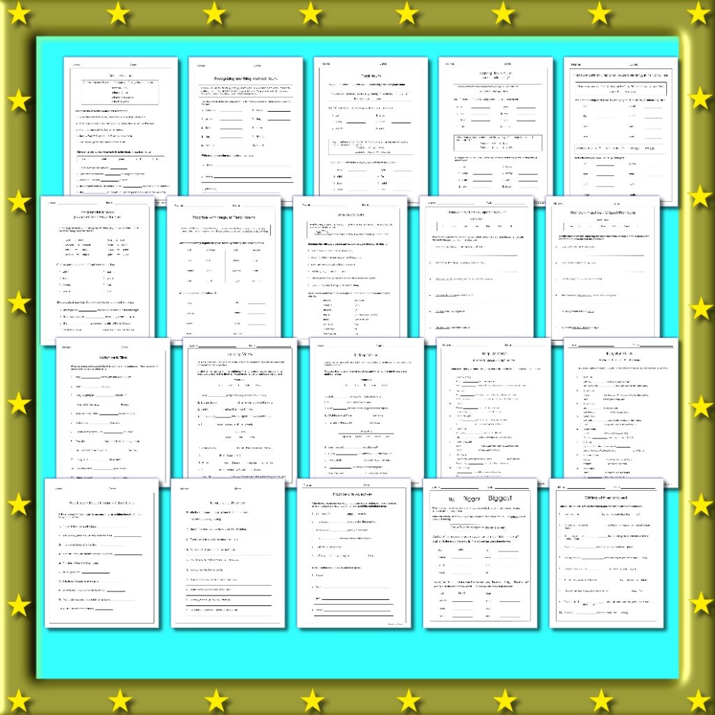Back-to-School Grammar Review - Grade 3-4 : 38 worksheets - Made By ...