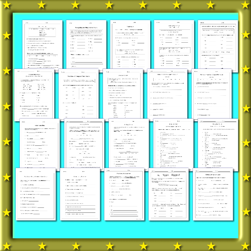Back-to-School Grammar Review - Grade 3-4 : 38 worksheets | Made By ...
