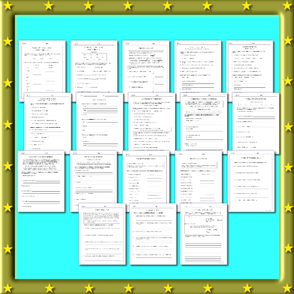 Back-to-School Grammar Review - Grade 3-4 : 38 worksheets | Made By ...