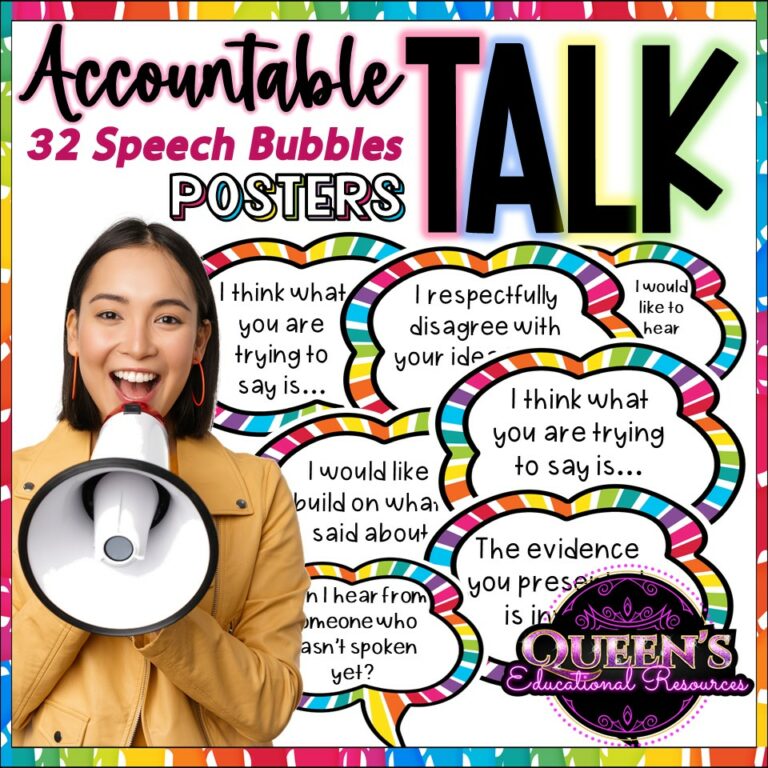 Accountable Talk Speech Bubble Posters | Made By Teachers
