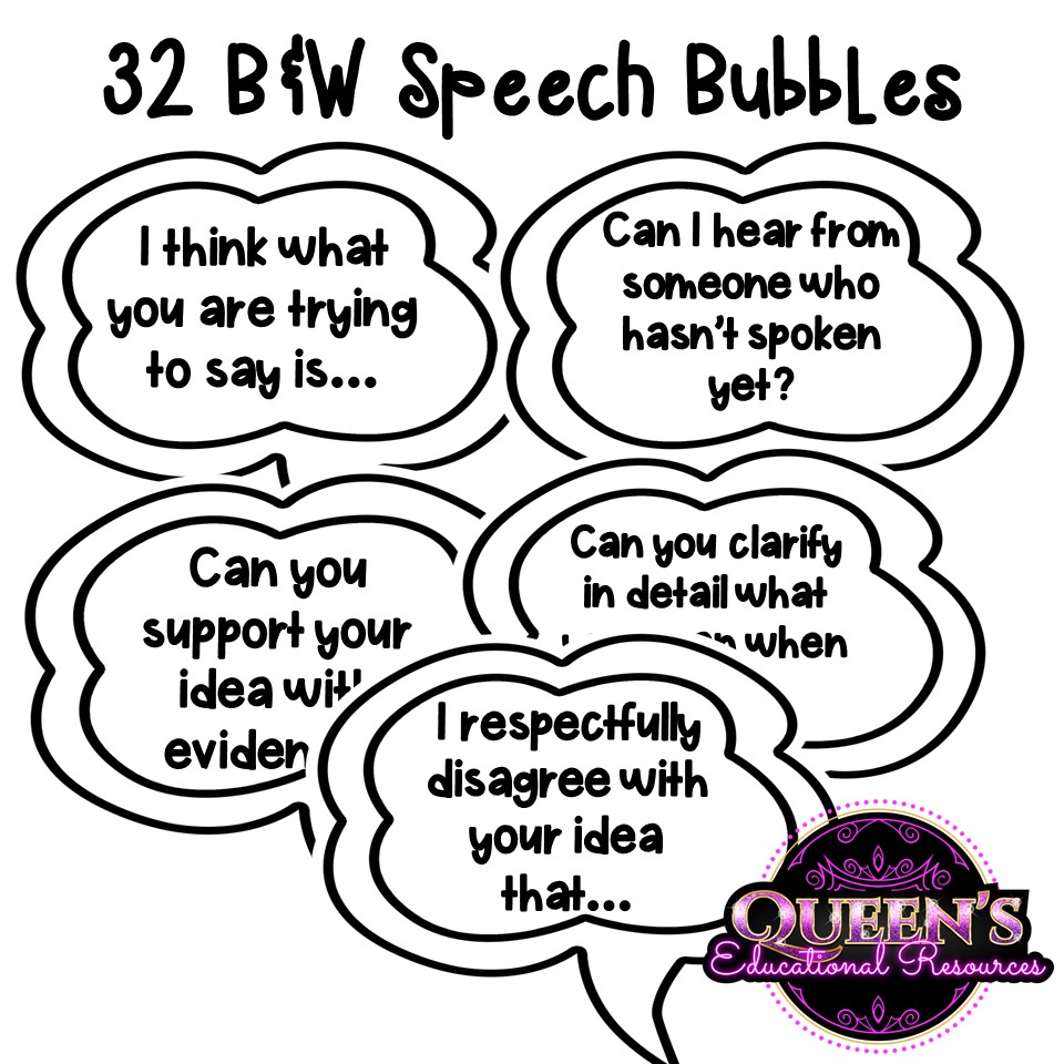 Accountable Talk Speech Bubble Posters | Made By Teachers