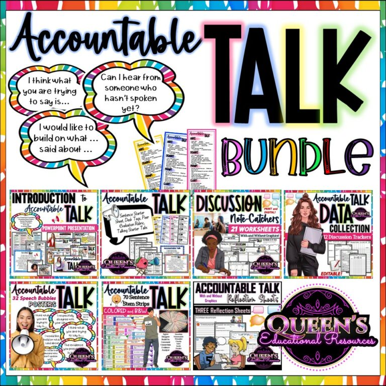 Accountable Talk Bundle, Conversation and Discussion Skills Bundle ...