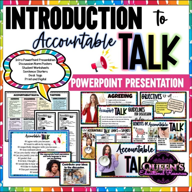 Accountable Talk Bundle, Conversation and Discussion Skills Bundle ...